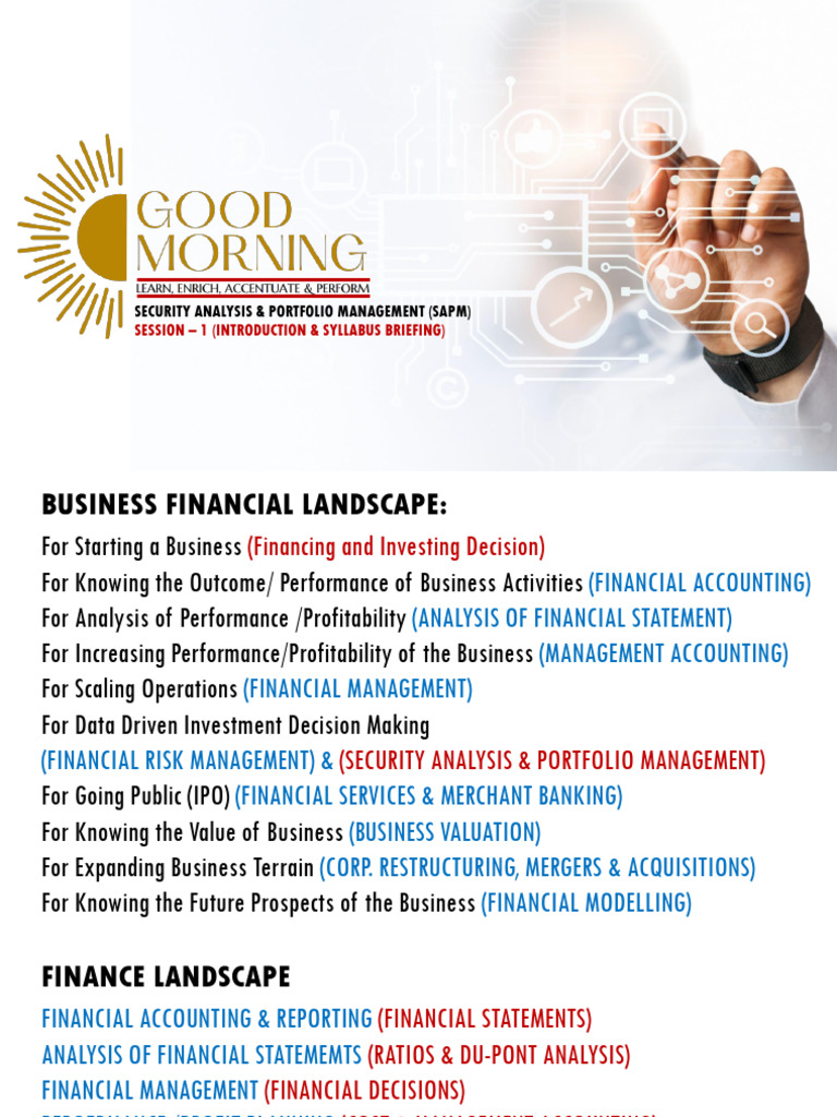 SAPM - 1 (Introduction & Syllabus Briefing) | PDF