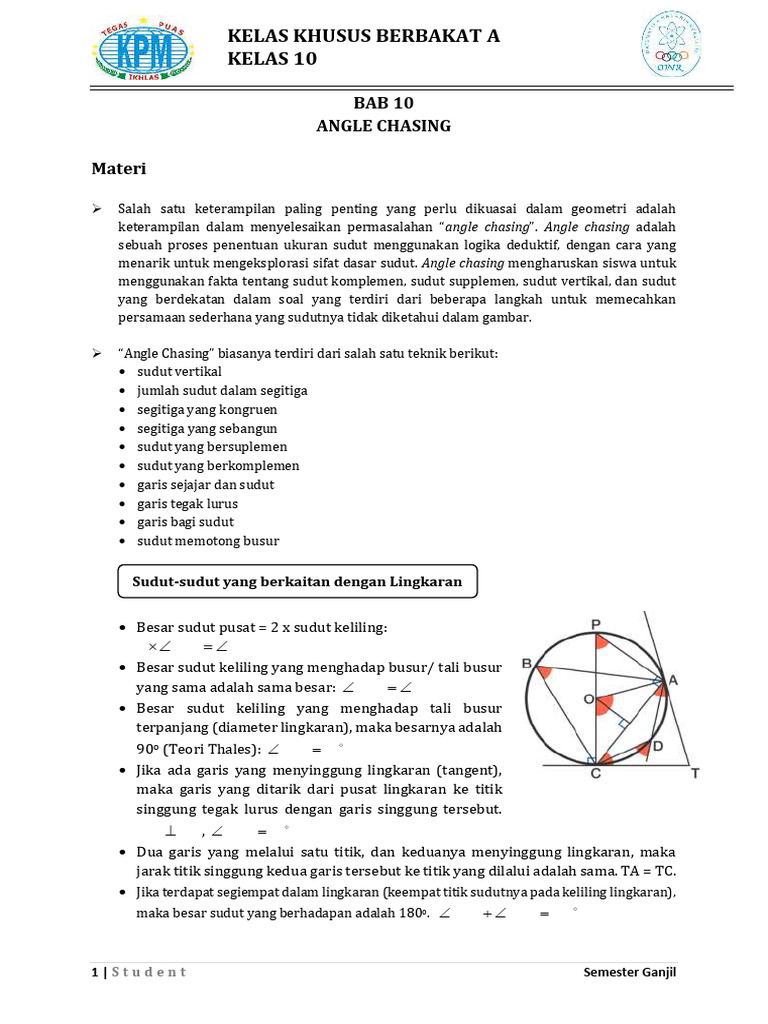 Materi 1-Berbakat A10-MTK-Angle Chasing | PDF