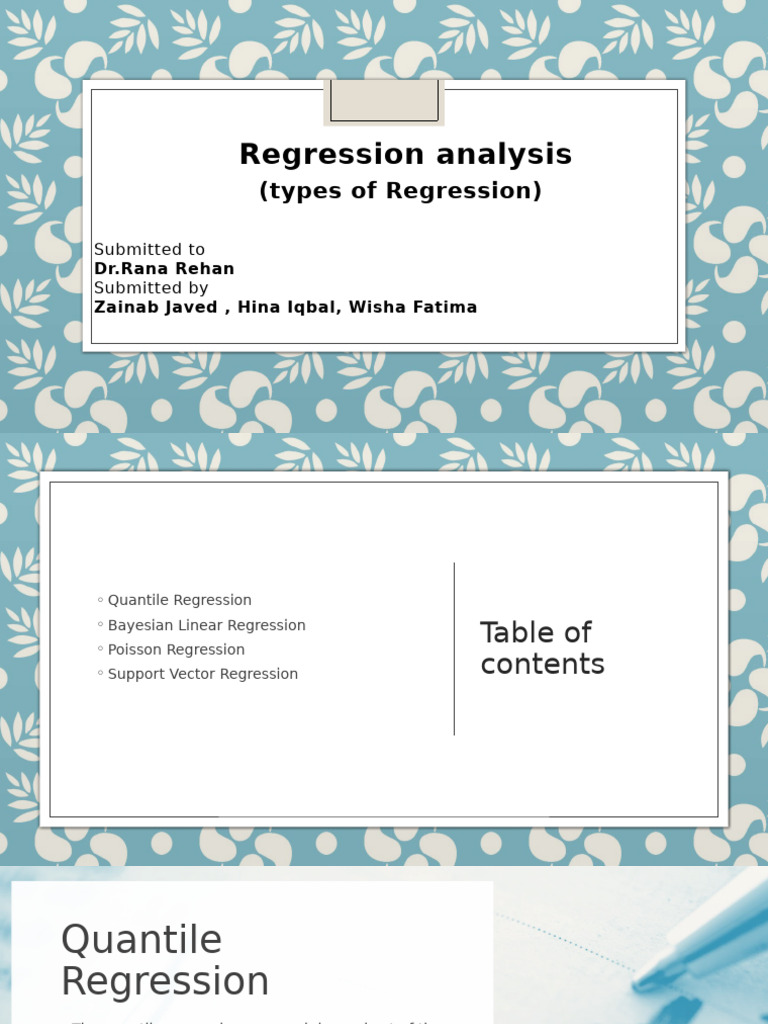 The 4 Types of regression analysis - Copy (1) | PDF