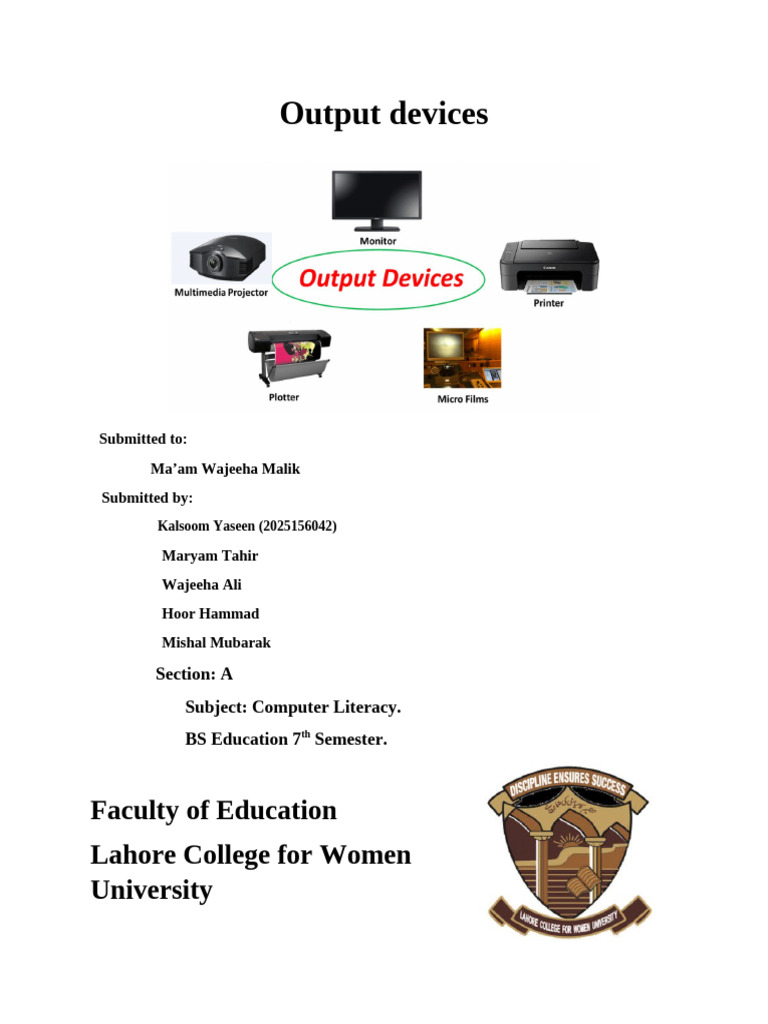 Output Devices | PDF