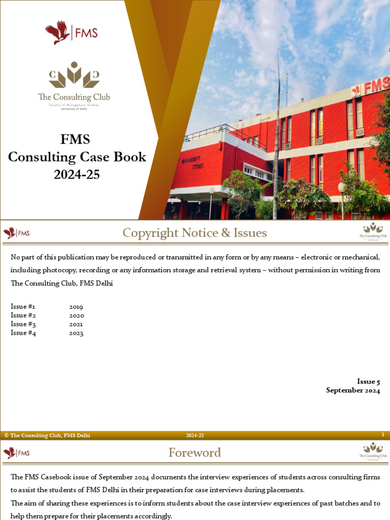 The FMS Consulting CaseBook 2024-25 | PDF