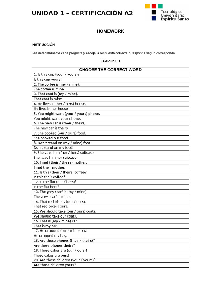 Recurso Complementario 1 ingles | PDF