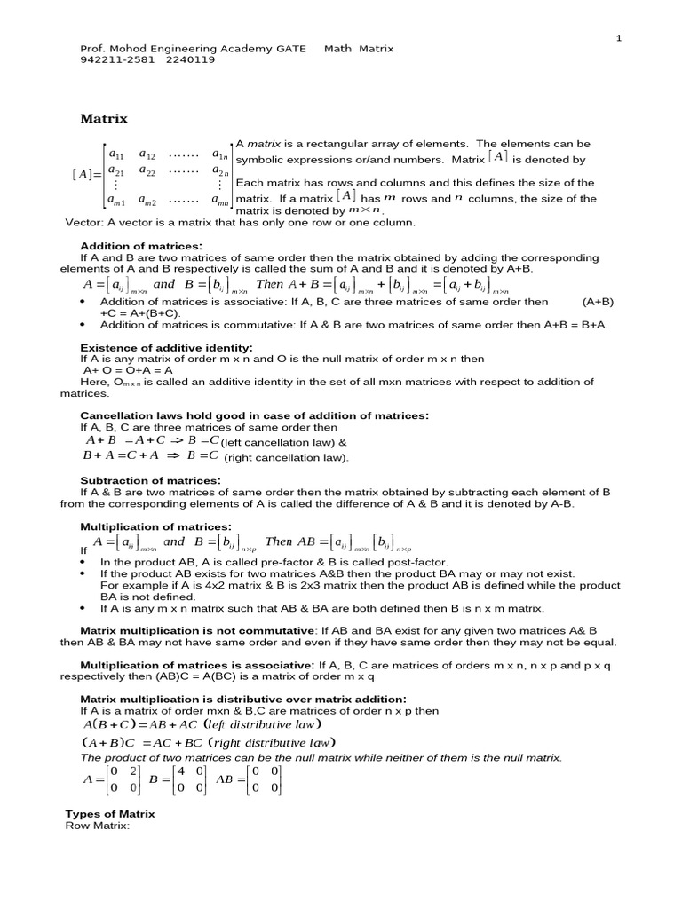 2019 Maths 06 Matrix Question | PDF | Eigenvalues And Eigenvectors | Matrix (Mathematics)