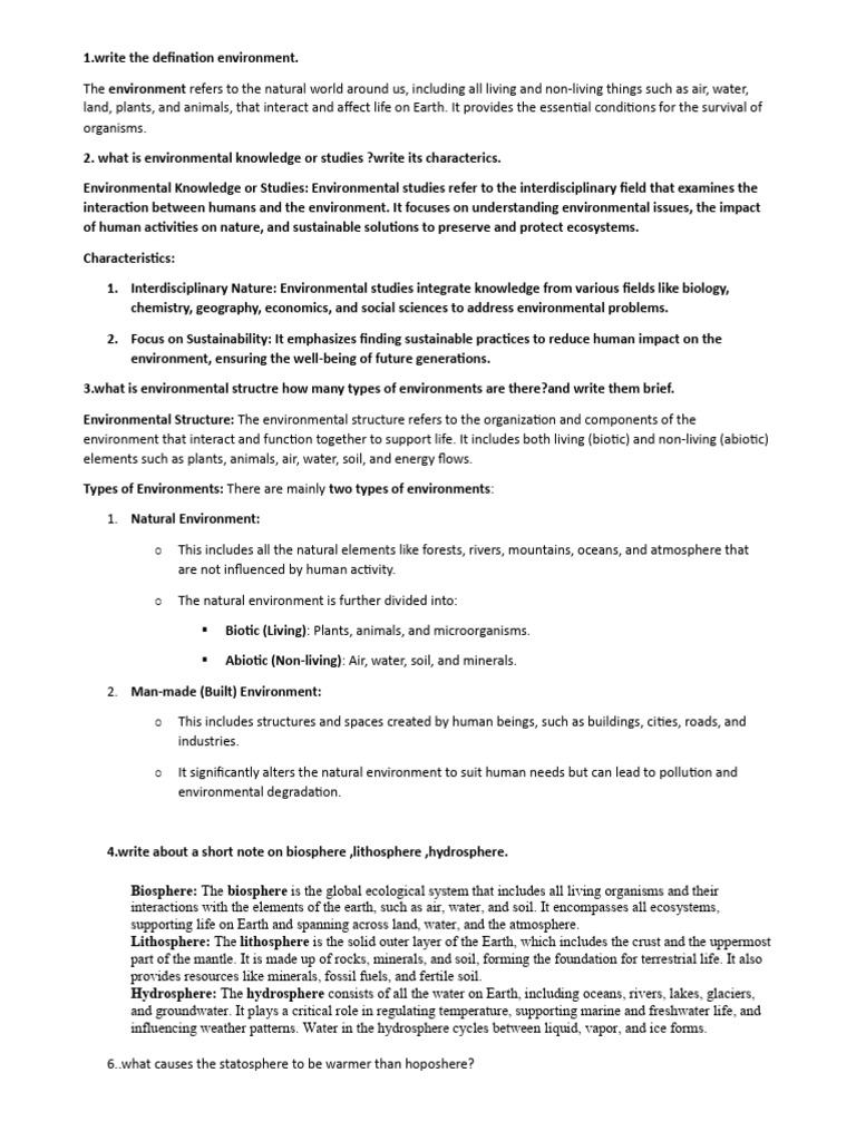 Evs Assignment | PDF