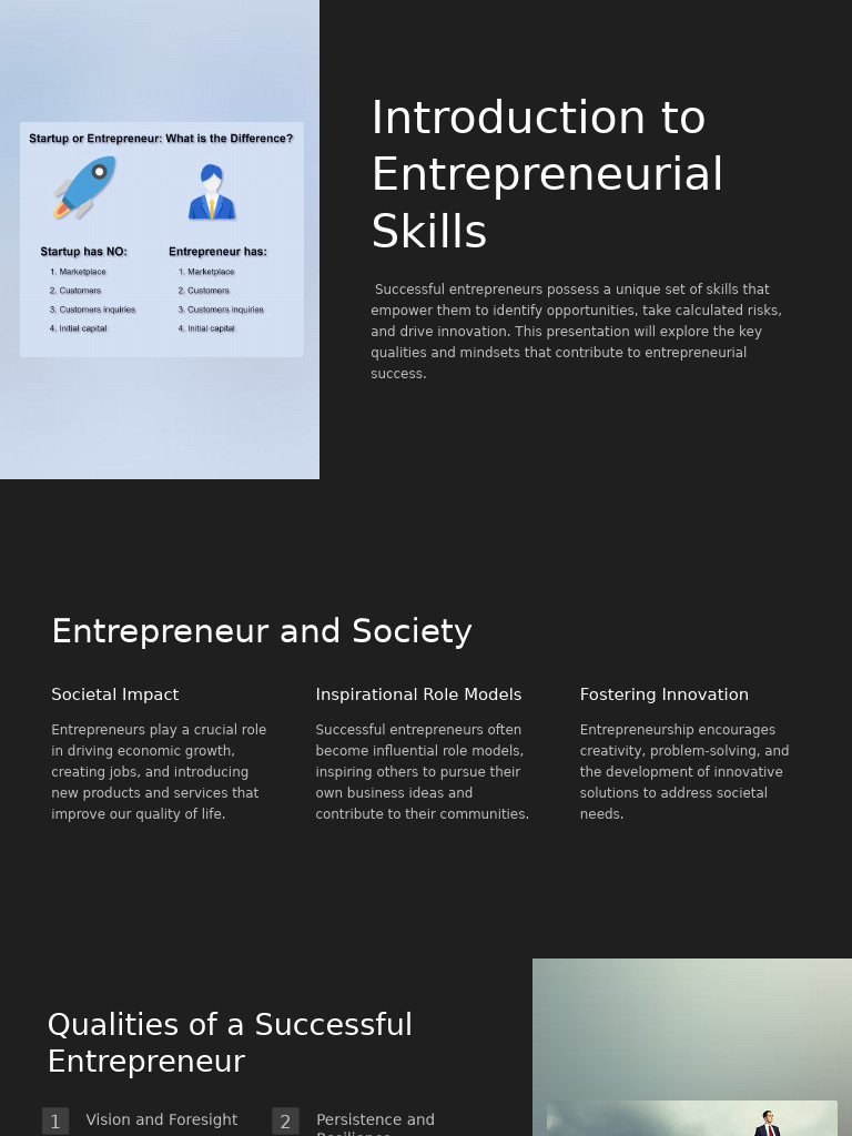 Introduction To Entrepreneurial Skills | PDF