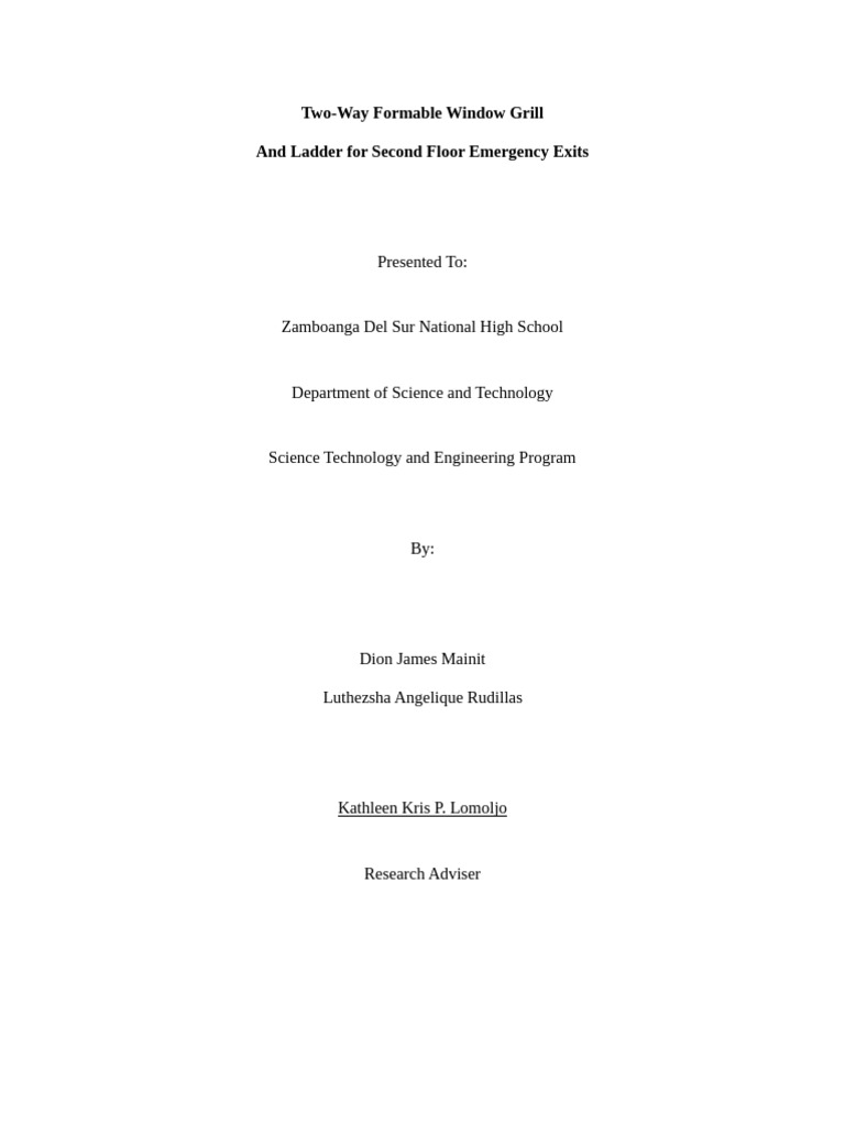 Two Way Formable Window Grill and Ladder For Second Floor Emergency ...