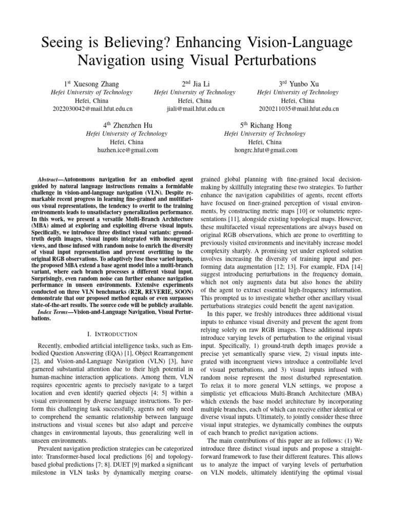 Seeing Is Believing Enhancing Vision and Language Navigation Using 3 | PDF