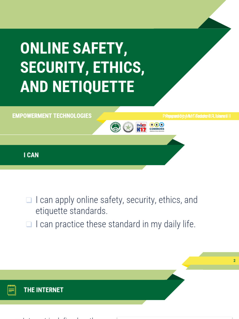 2 Online Safety Security Ethics and Netiquette | PDF