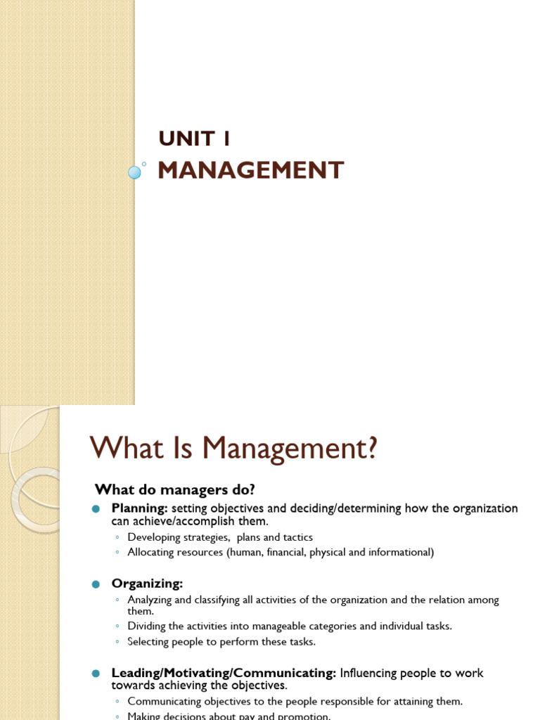 Unit-1-Management | PDF Unit-1-Management | PDF