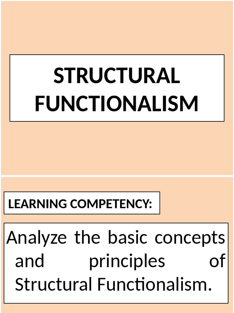 Sturctural Functionalism | PDF Sturctural Functionalism | PDF
