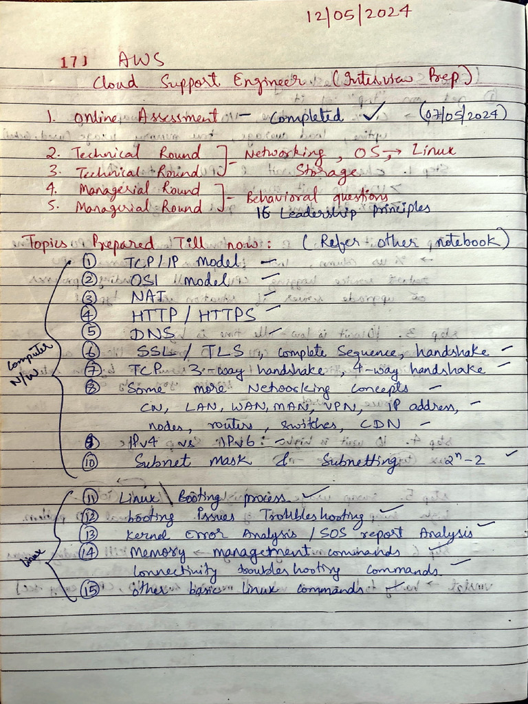AWS CSE Handwritten Notes | PDF