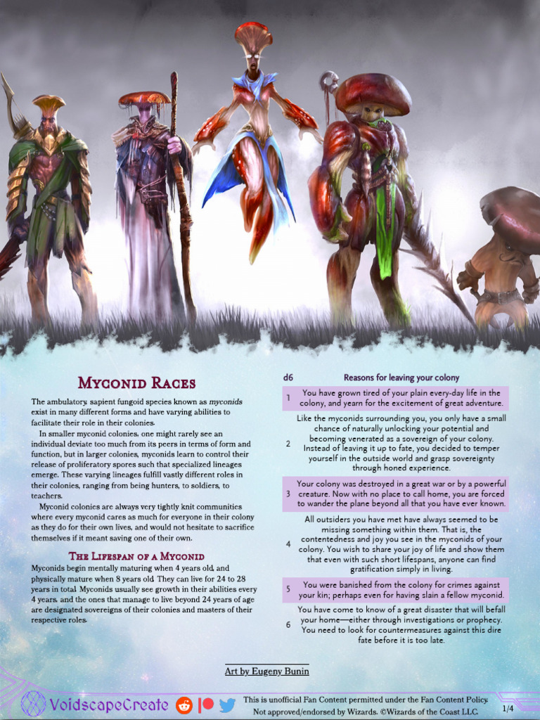 Myconid Races | PDF