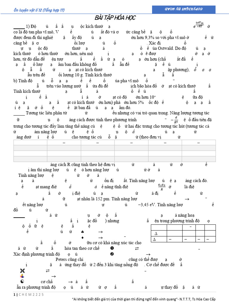 Bài T Phóah C: Ôn Luy NV T Lí 12 (T NGH P 17) | PDF