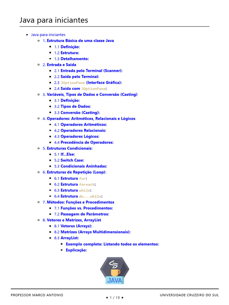 Java para Iniciantes | PDF