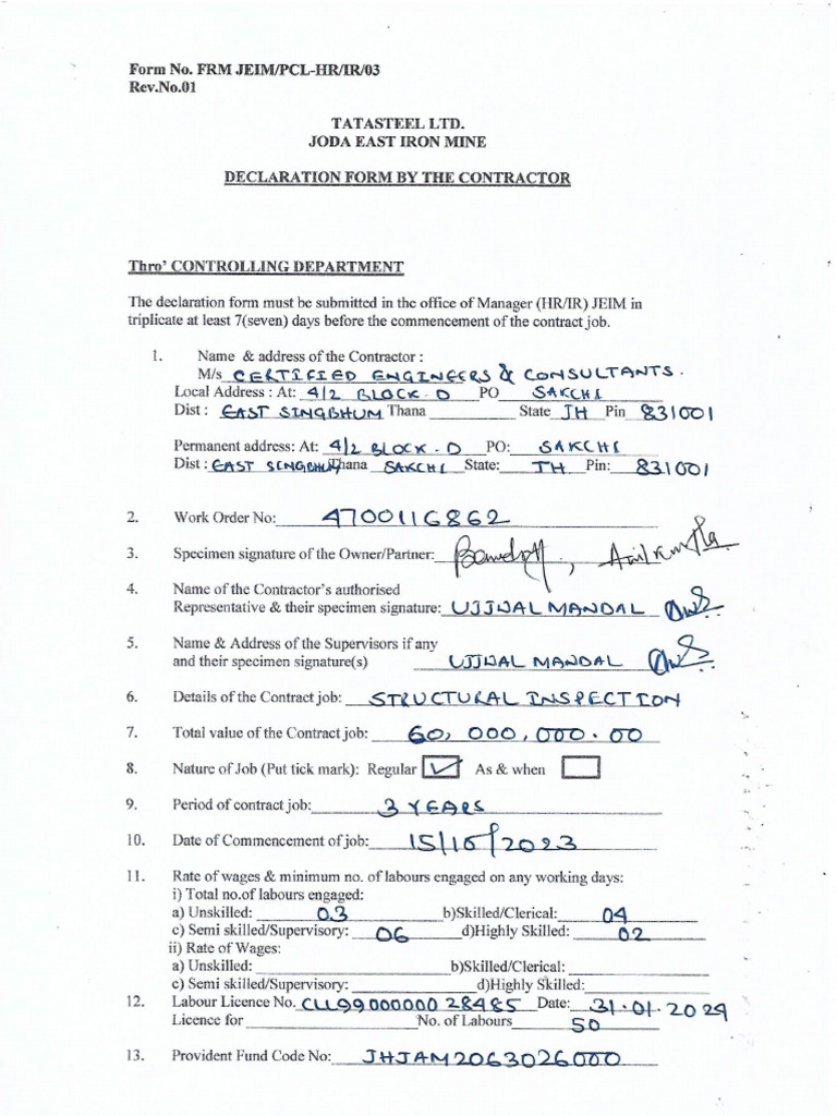 Scan Copy of Declaration | PDF