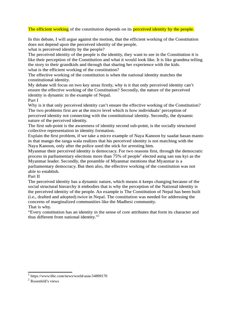 Constitution Theory Debate | PDF