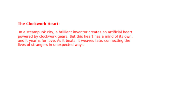 The Clockwork Heart | PDF