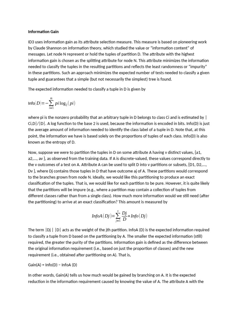 Lec 21 Information Gain | PDF