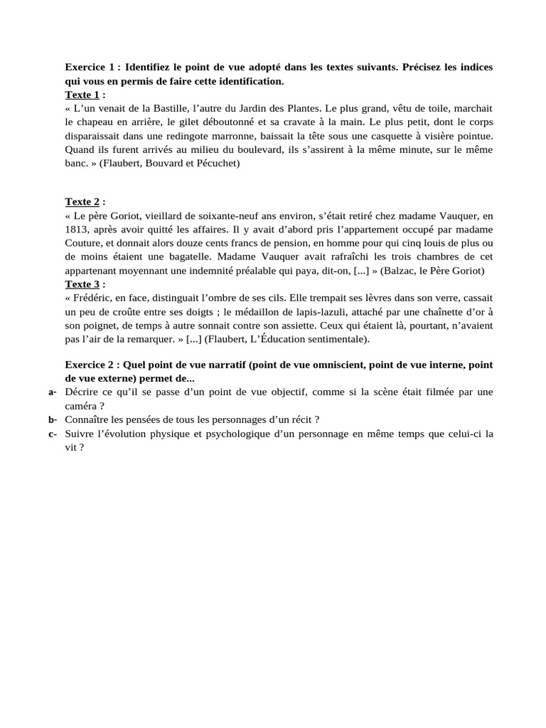 Exercice Focalisation | PDF