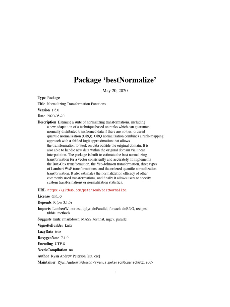 Best Normalize | PDF