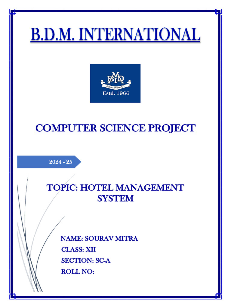 Computer Science Project | PDF