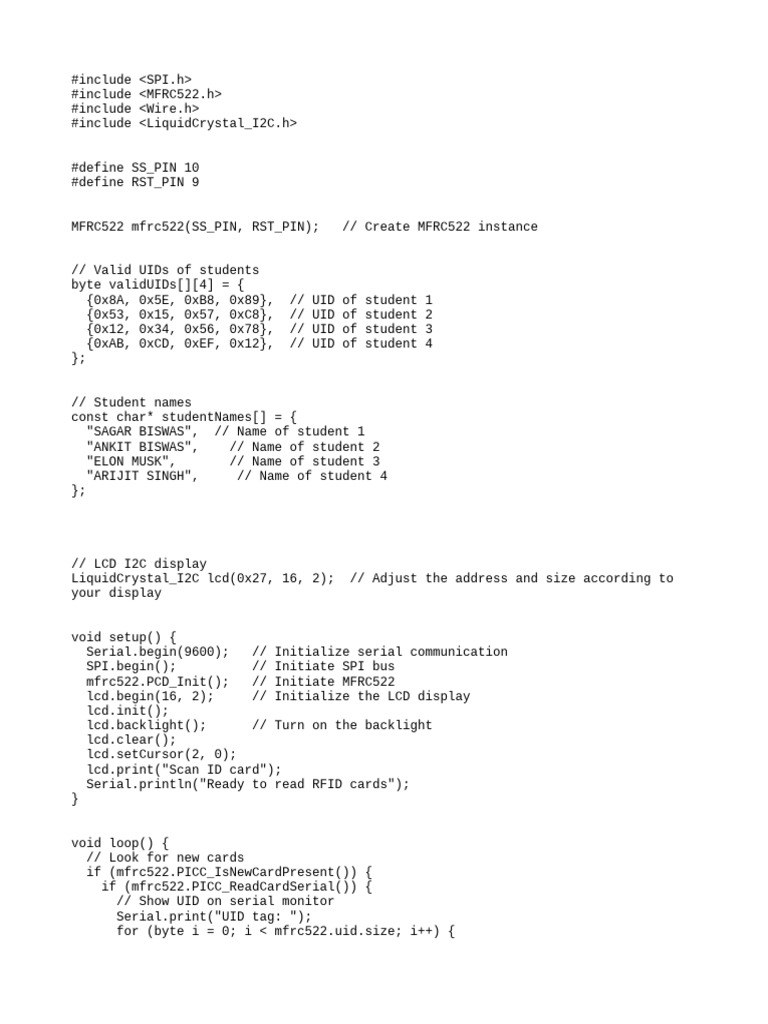 RFID attendance system | PDF RFID attendance system | PDF