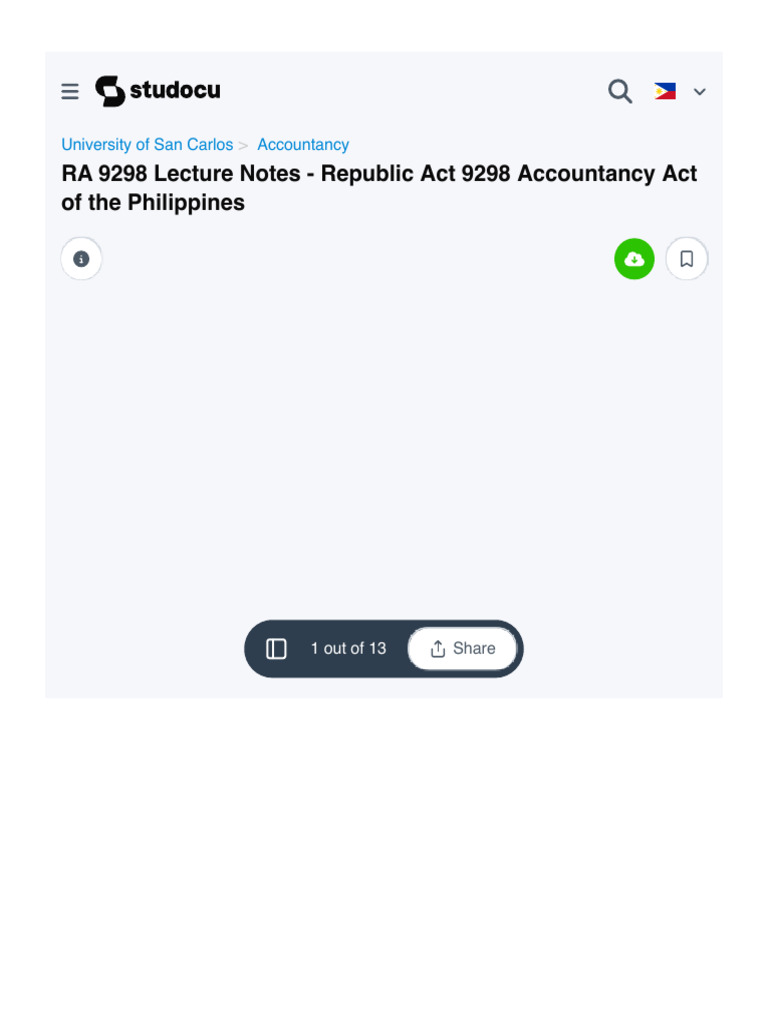 RA 9298 Lecture Notes - Republic Act 9298 Accountancy Act of The ...
