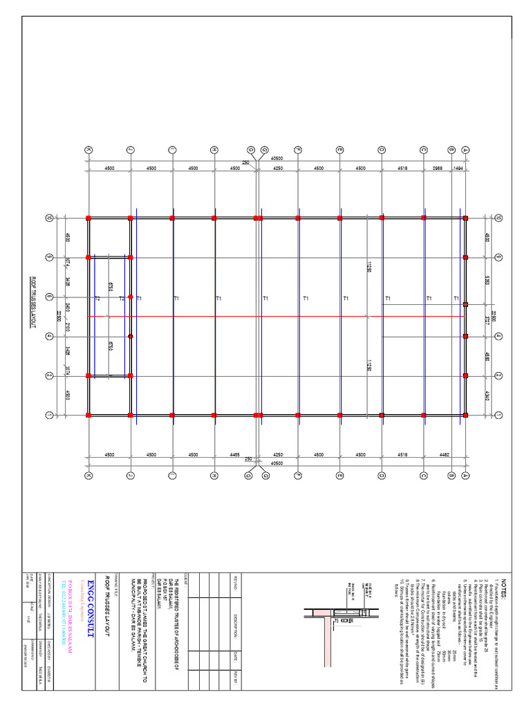 Roof Trusses Structural Drawings-1 | PDF