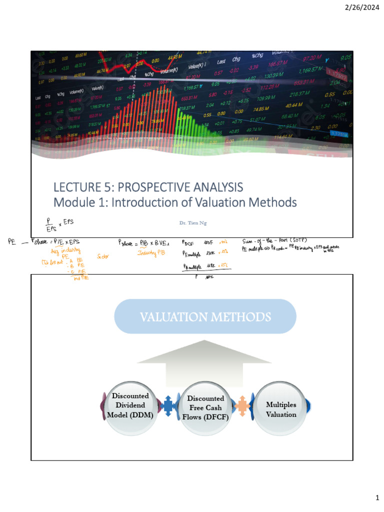 IUBAV - Lecture 5 - Module 1 Introduction of Valuation Models S2 2023 2024 | PDF | Discounted ...