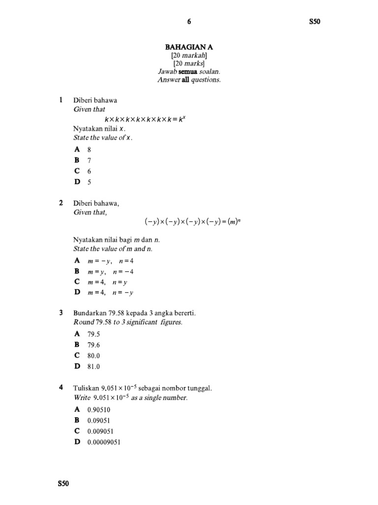 S3 Worksheet 1 - Revision | PDF