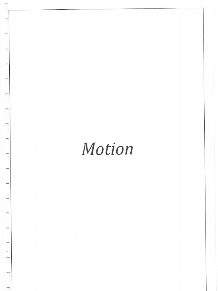 Motion Part 1 | PDF