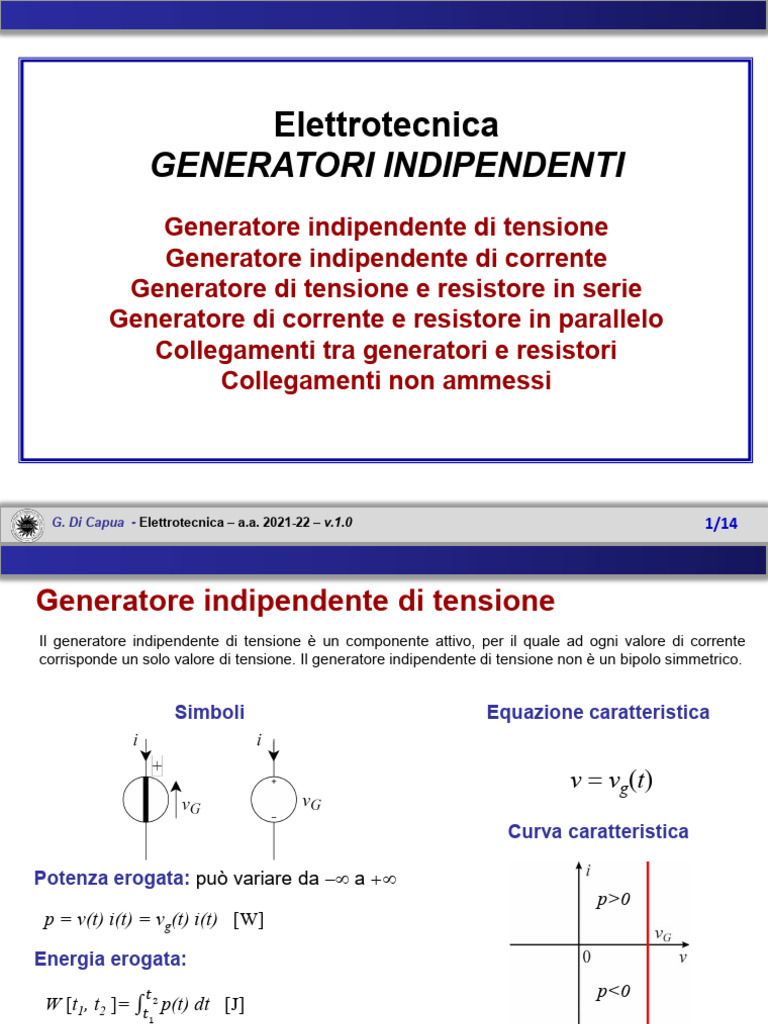 Generatori Indipendenti | PDF
