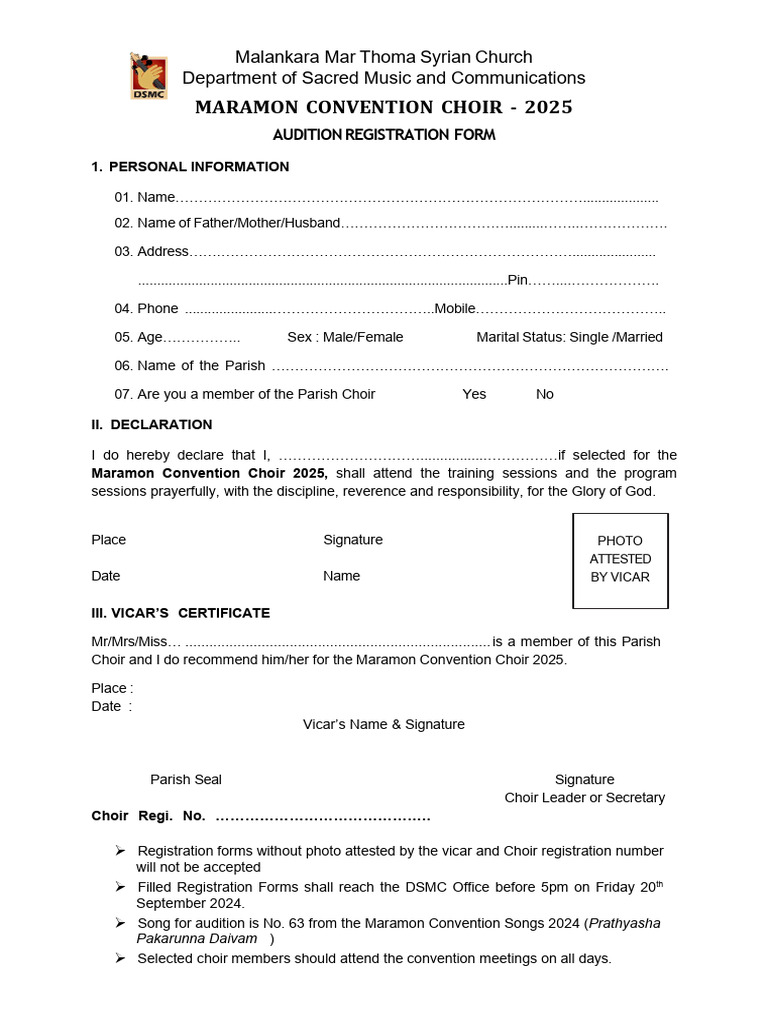 Mc 2025 Registration Form | PDF