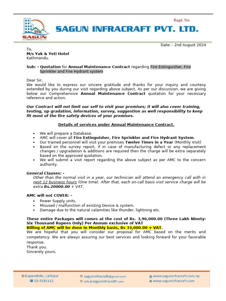 Amc Proposal Fls System | PDF