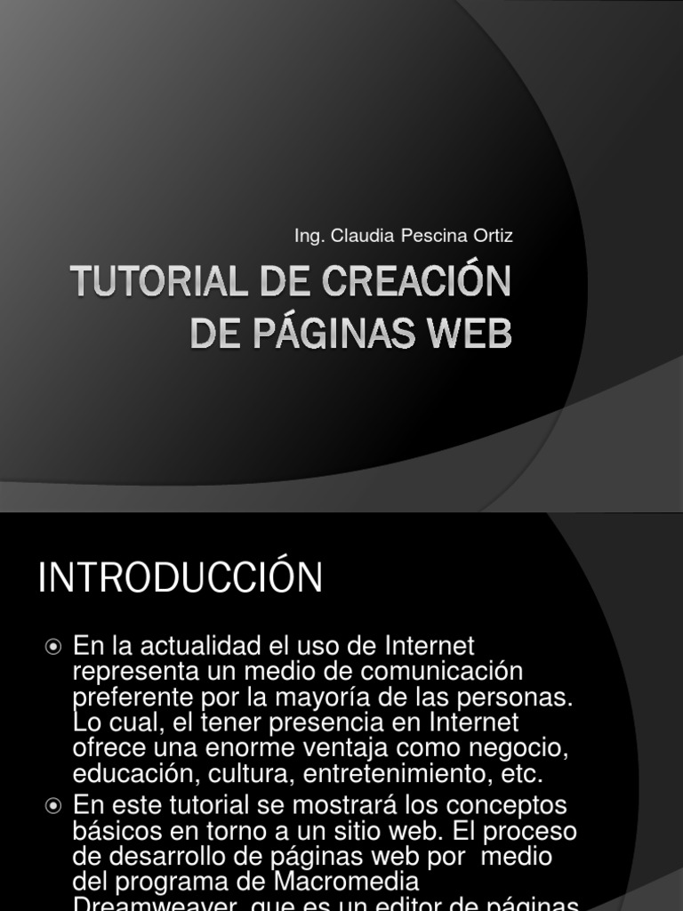 Tutorial de Creación de Páginas Web | PDF
