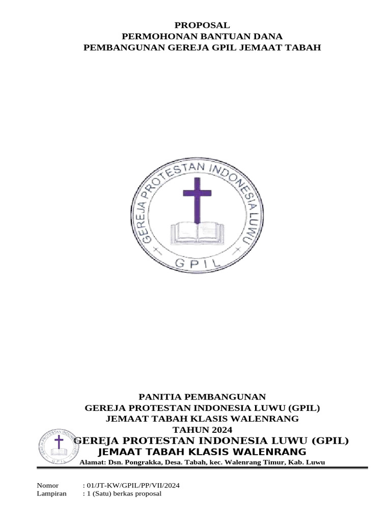 Rancangan Proposal Dana Gpil Tabah | PDF