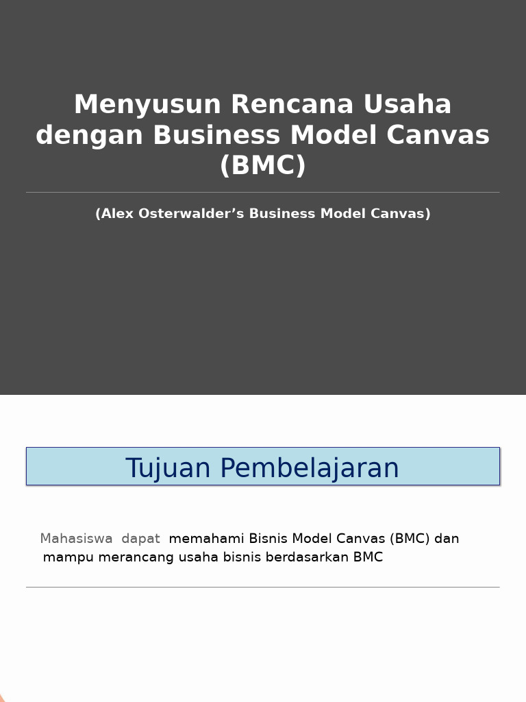 Pert 6 Business Model Canvas | PDF