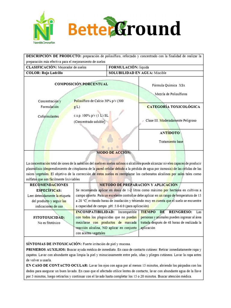Ficha Técnica BetterGround | PDF