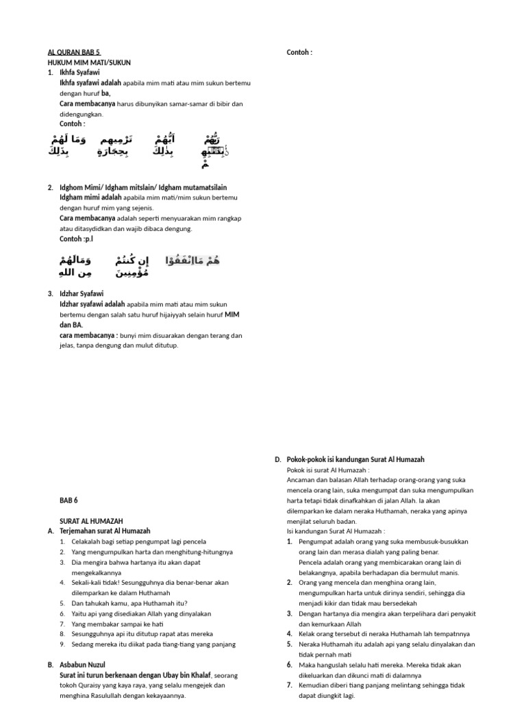 Al Quran Bab 5 | PDF