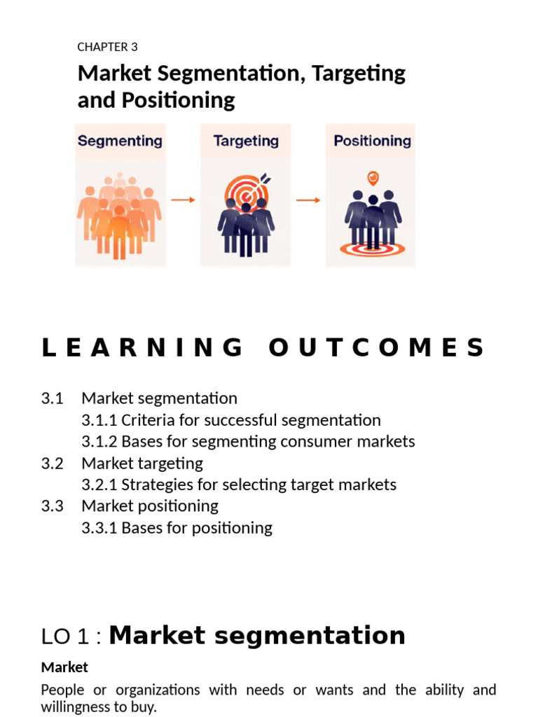 CHAPTER 3 - Market Segmentation, Targeting and Positioning | PDF