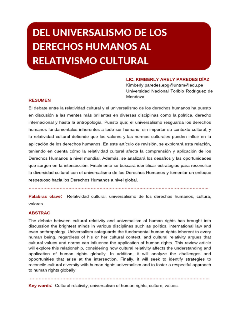 Articulo de Revisión Kimberly Paredes Díaz | PDF