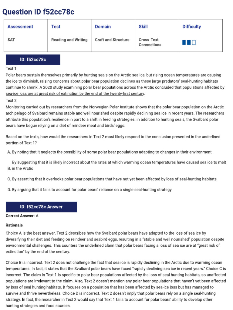 Cross Text Connection Med SAT | PDF