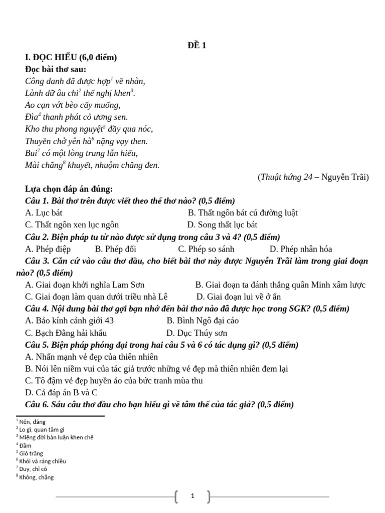 ĐỀ ÔN TẬP KÌ II - HS | PDF