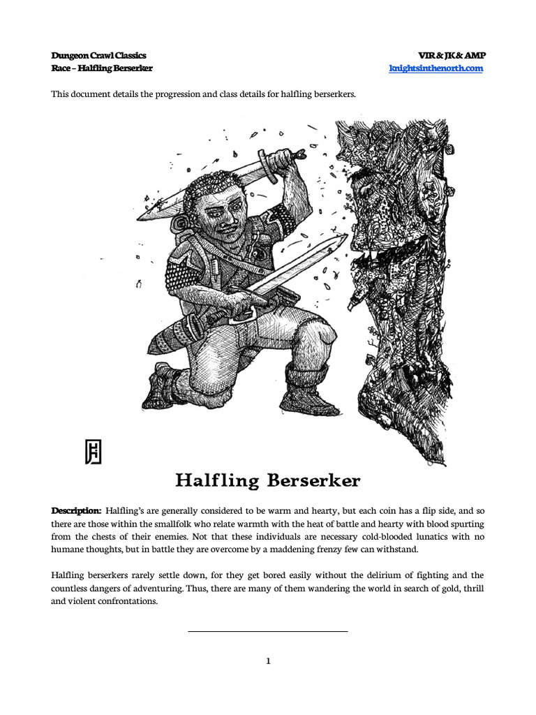 DCC Halfling Berserker VIR | PDF