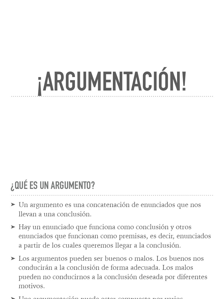 Argumentacion | PDF