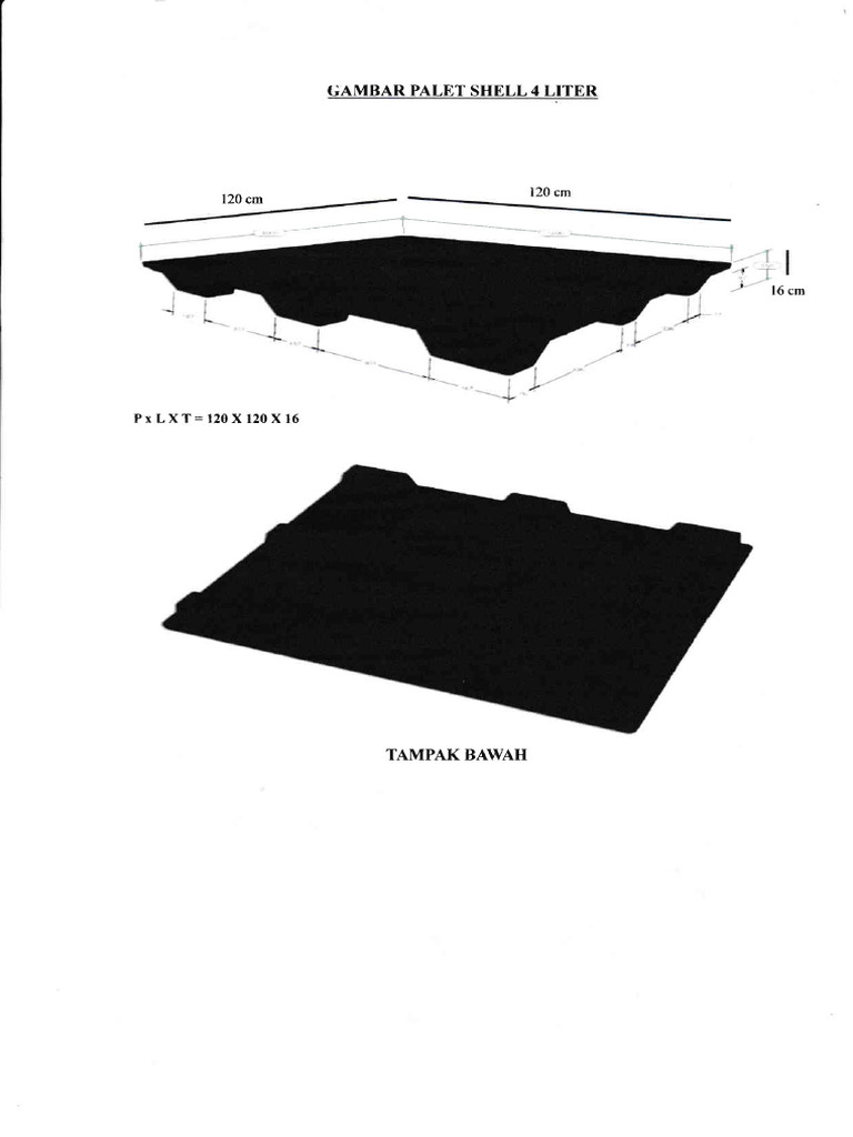 Drawing Pallet Plastik Shell Ukuran 4l & 5l | PDF