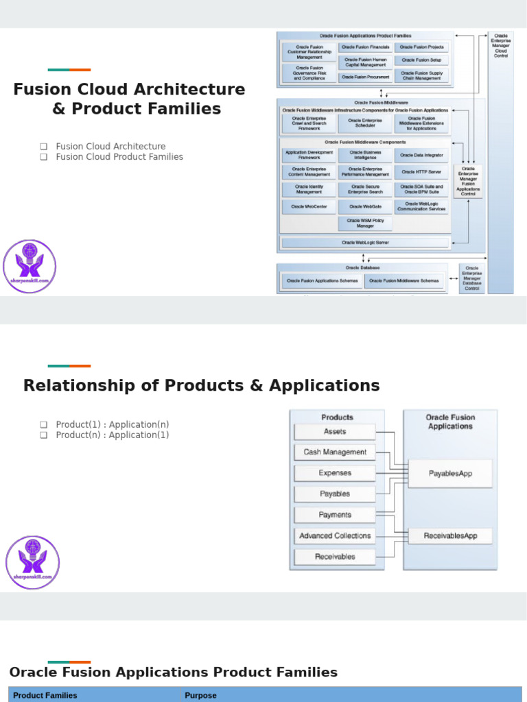 Fusion Cloud Architecture N Product Families | PDF