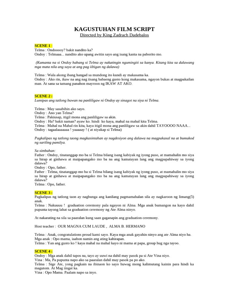 Film Script | PDF