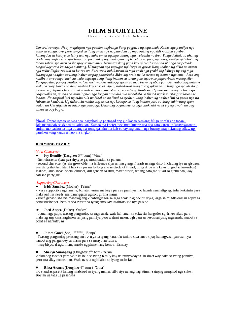 MOVIE STORYLINE | PDF