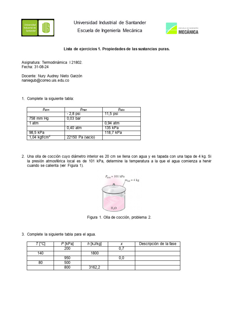 Lista de ejercicios 1 | PDF